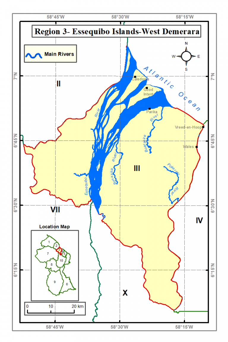 Region 3 – GUYANA LANDS AND SURVEYS COMMISSION`S FACT PAGE ON GUYANA