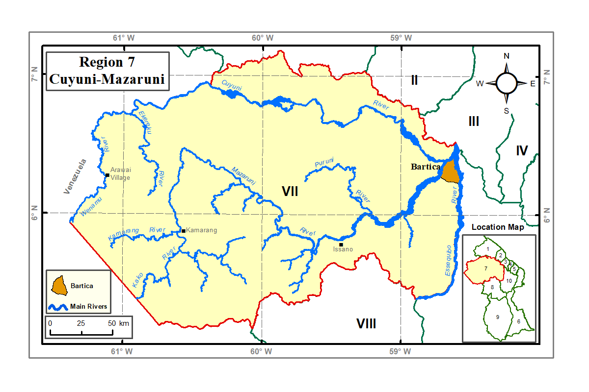 Region 7 – GUYANA LANDS AND SURVEYS COMMISSION`S FACT PAGE ON GUYANA
