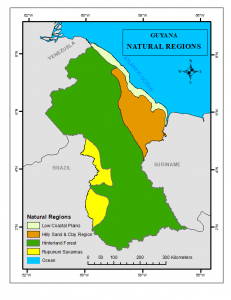 Natural Regions – GUYANA LANDS AND SURVEYS COMMISSION`S FACT PAGE ON GUYANA